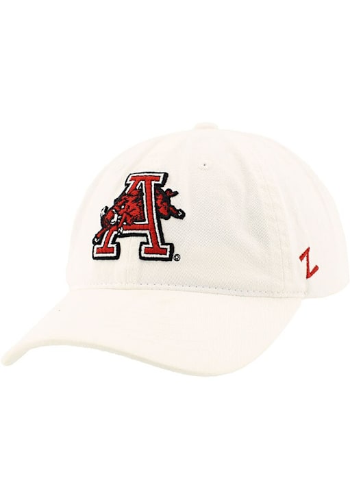 Arkansas Razorbacks White Scholarship Style Adjustable Hat - 5354706
