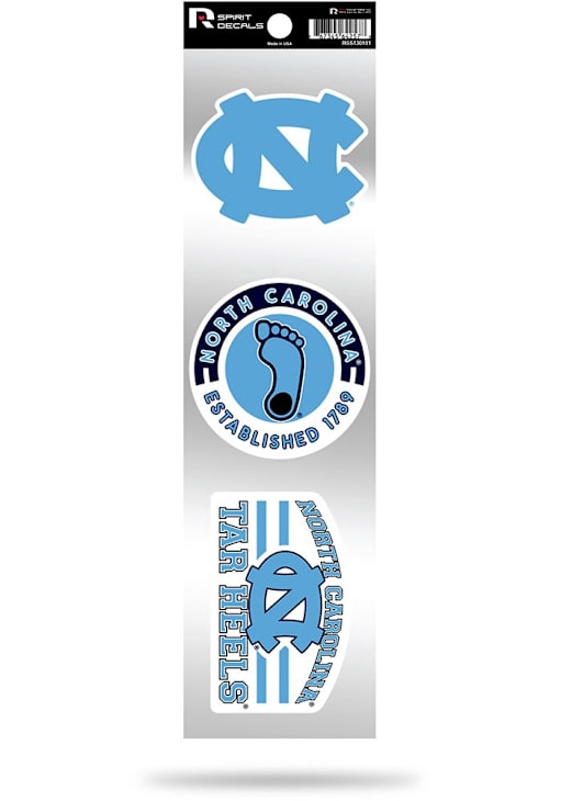 North Carolina Tar Heels CAROLINABLUE 3Pk Retro Auto Decal - 55286548