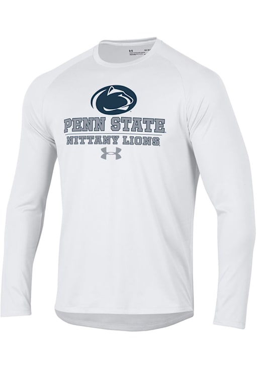 Under Armour Penn State Nittany Lions WHITE Wordmark Tech Long Sleeve T ...