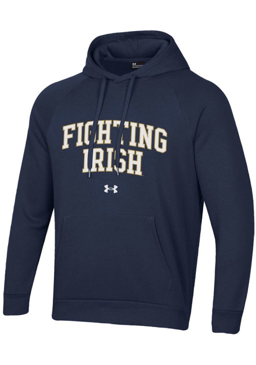 Under Armour Notre Dame Fighting Irish Mens All Day Fleece Hoodie Navy