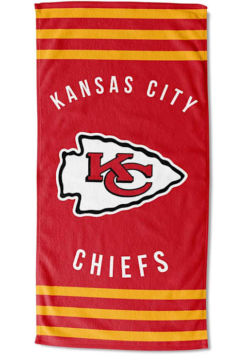 Kansas City Chiefs Red Stripes Beach Towel - 5584602