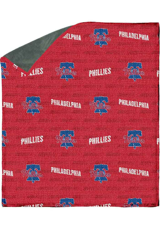 Philadelphia Phillies Red 60X70 Chenille W/ Shp Rev Sherpa Fleece ...