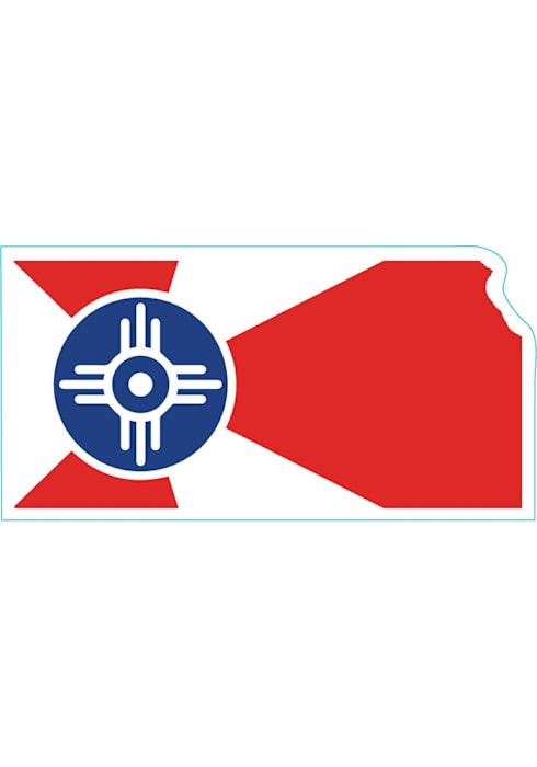 Wichita Local Stuff Shop Souvenir | Wichita Stickers Flag in Shape of ...