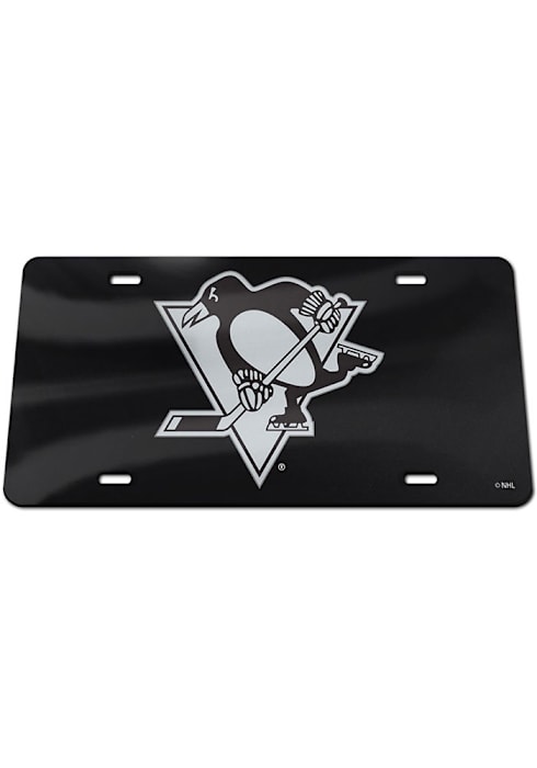 Pittsburgh Penguins License Plate- Pitt Penguins Silver on Black ...