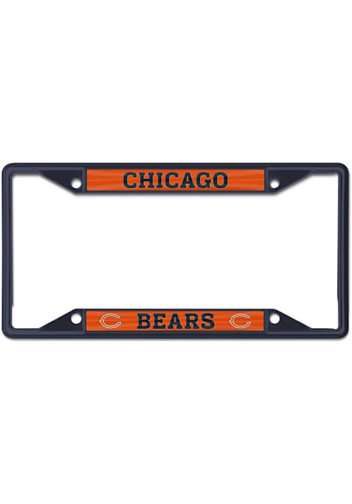Chicago Bears License Plate Frame - Chicago Bears NAVY Color Metal ...