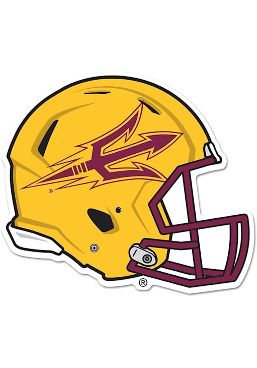 Arizona State Sun Devils MAROON Wooden Helmet Sign - 57122947