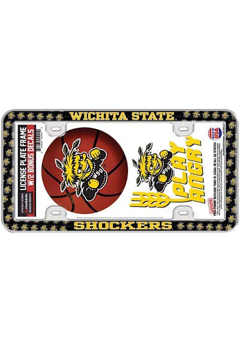 Wichita State Shockers License Frame- WSU 2-Pack Decal Combo License ...