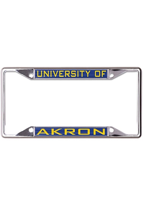 Akron Zips License Frame- Akron Zips Metallic License Plate Holder