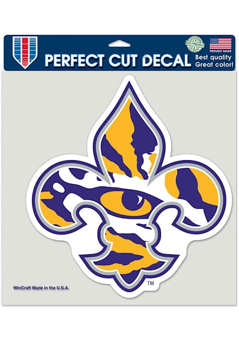 LSU Tigers 8x8 Auto Decal - Purple