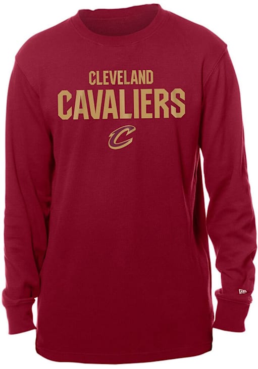 New Era Cleveland Cavaliers Active Long Sleeve T Shirt MAROON - 590002928