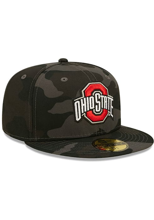Ohio State Buckeyes Camo 59FIFTY Black New Era Fitted Hat