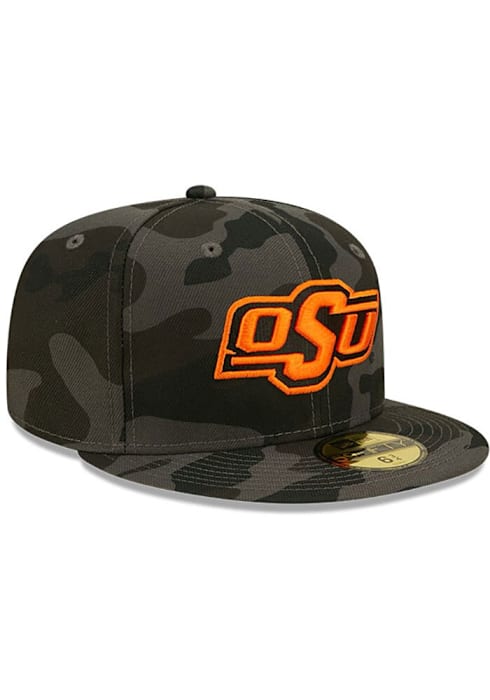 Oklahoma State Cowboys Camo 59FIFTY Black New Era Fitted Hat