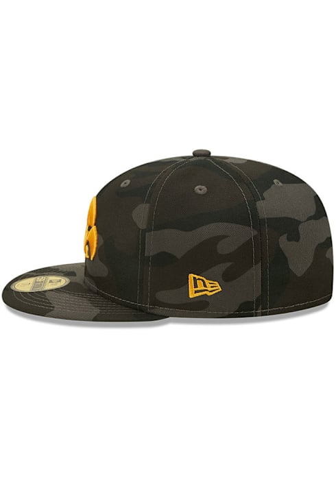 Iowa Hawkeyes Camo 59FIFTY Black New Era Fitted Hat