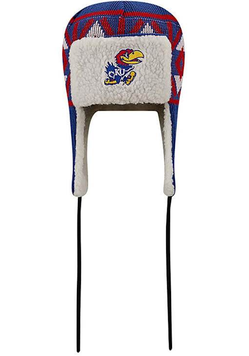 Kansas Jayhawks New Era BLUE Trapper Knit Hat - 59013779