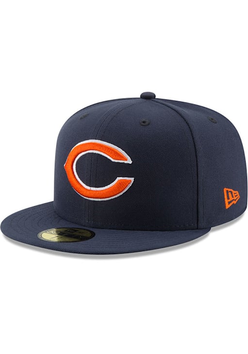 Chicago Bears C Logo Basic 59FIFTY Navy Blue New Era Fitted Hat