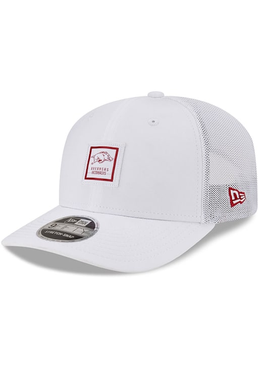 New Era Arkansas Razorbacks WHITE Square Patch DL Trucker LP9FIFTY ...