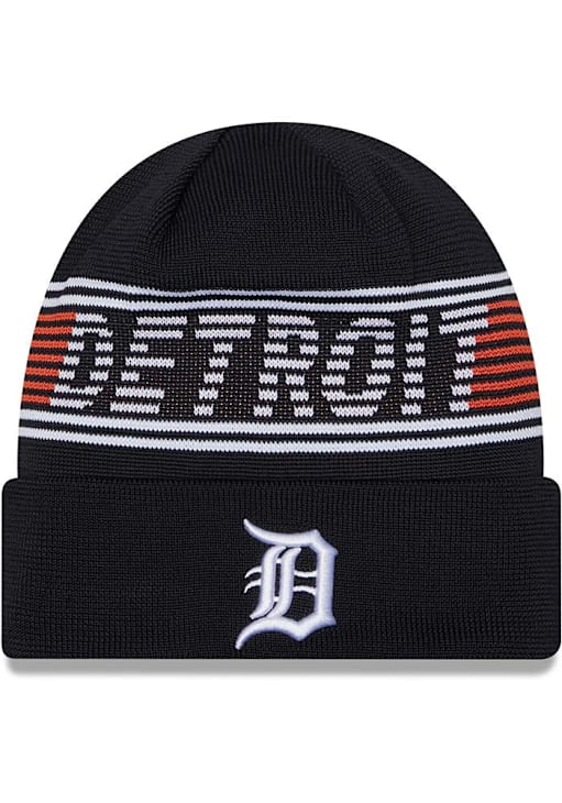 Detroit Tigers New Era NAVY 2024 Clubhouse Knit Knit Hat - 59025427