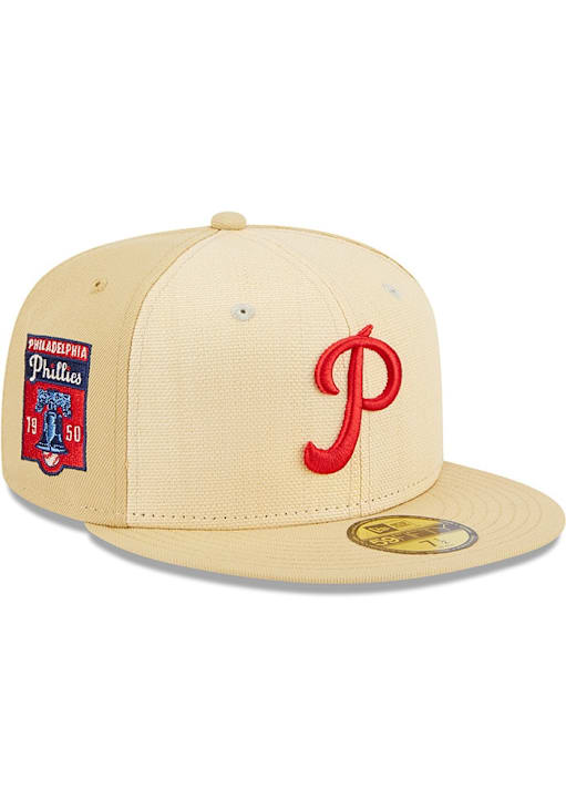 Philadelphia Phillies Mens 59FIFTY TAN New Era Fitted Hat - 59026742