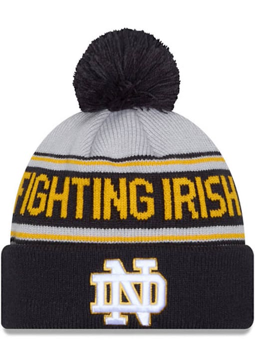 Notre Dame Fighting Irish New Era NAVY Evergreen Cuff Pom Knit Hat ...