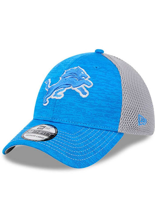 Detroit Lions Mens 2T Tech Neo 39THIRTY Design BLUE New Era Flex Hat ...