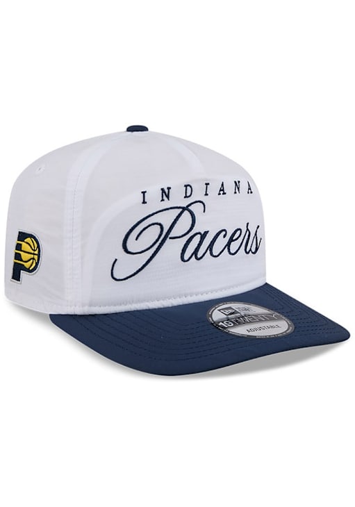 Indiana Pacers New Era White 2025 NBA Draft Golfer Snapback Hat - 59038082