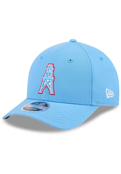 New Era Houston Oilers LIGHT BLUE Team M Crown 9FORTY Adjustable Hat ...