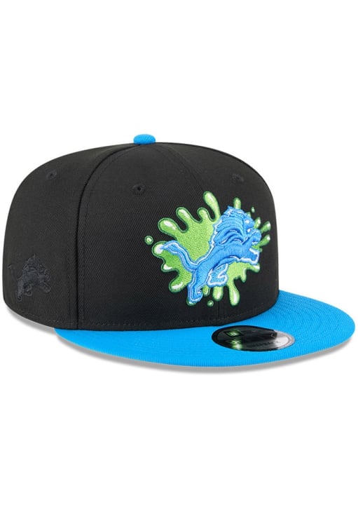 Detroit Lions New Era BLACK 2025 NFL Slime 9FIFTY Snapback Hat - 59040794