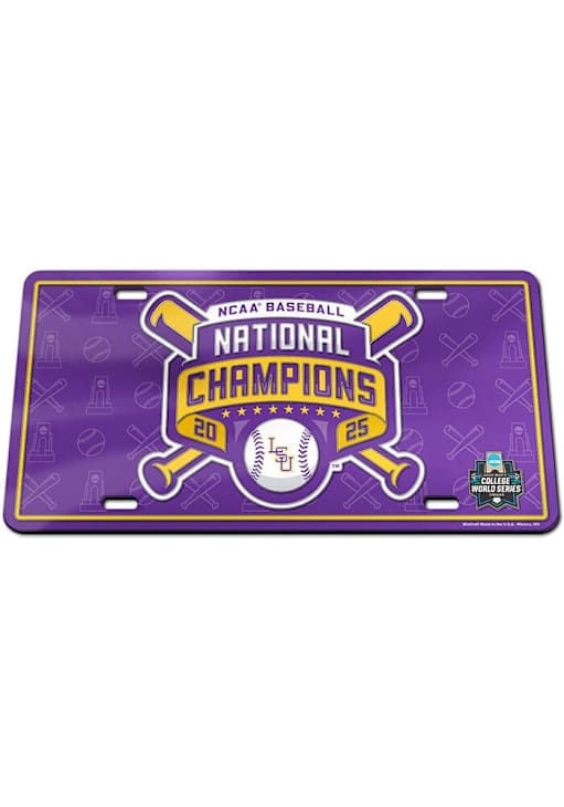 LSU Tigers License Plate- LSU Tigers PURPLE 2025 NCAA Mens College ...