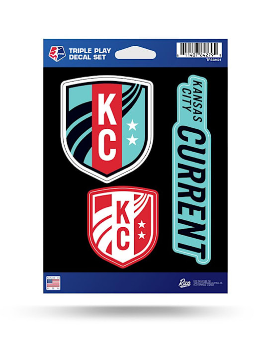 KC Current TEAL Triple Play Auto Decal - 65031612