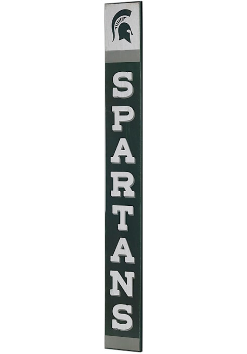 Michigan State Spartans Vertical Wood Sign