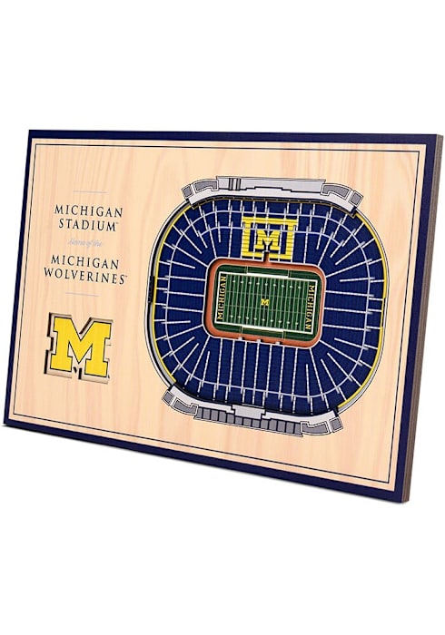 Michigan Wolverines 3D Desktop Stadium View Navy Blue Desk Accessory