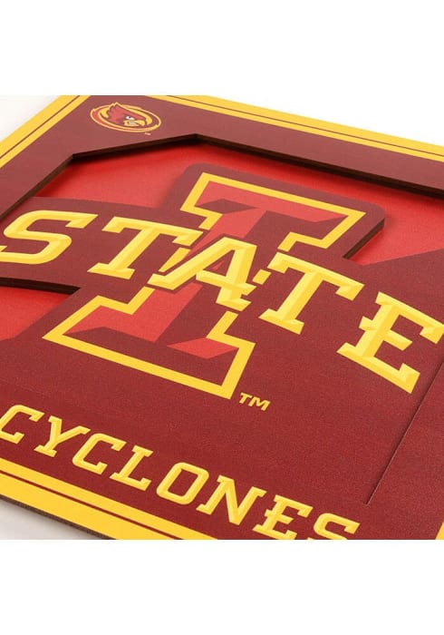 Iowa State Cyclones 12x12 3D Logo Sign