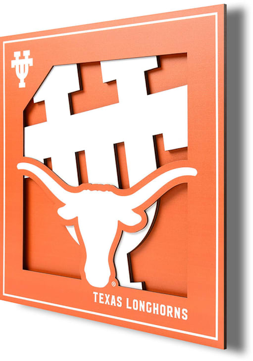 Texas Longhorns 12x12 3D Logo Sign BURNTORANGE - 6862478