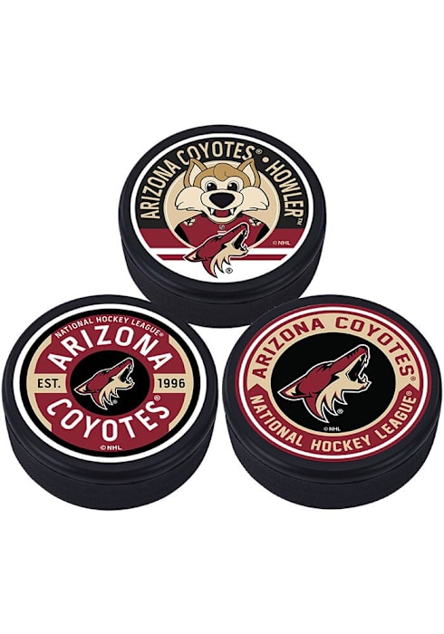 Arizona Coyotes 3 Pack Collectible Hockey Puck