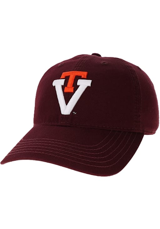 Virginia Tech Hokies MAROON Vault VT Logo EZA Adjustable Hat - 6918235