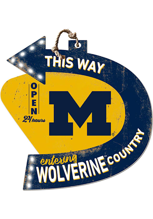 KH Sports Fan Michigan Wolverines Arrow Sign
