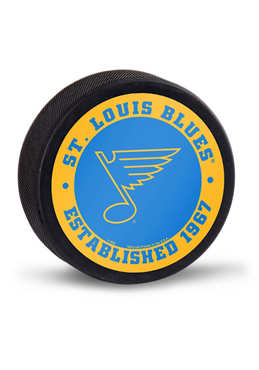 St Louis Blues BLUE Logo Hockey Puck - 701608945