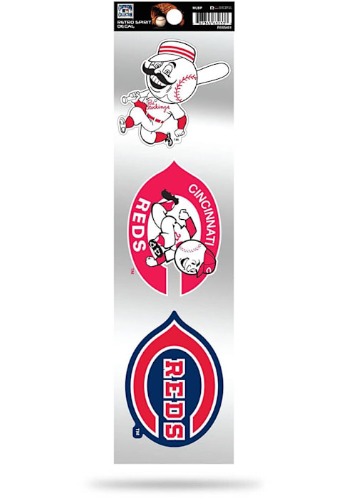 Cincinnati Reds 3-Piece Retro Spirit Auto Decal - Red