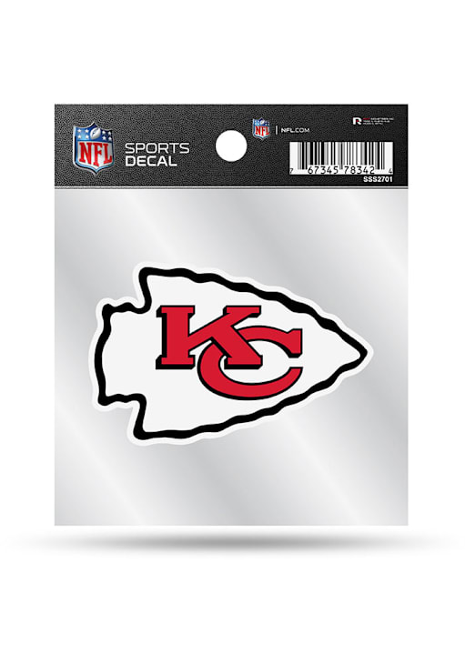Kansas City Chiefs RED 4x4 Retro Auto Decal - 7143943