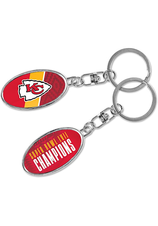 Kansas City Chiefs RED 2022 SB Champs Metal Keychain - 71440059