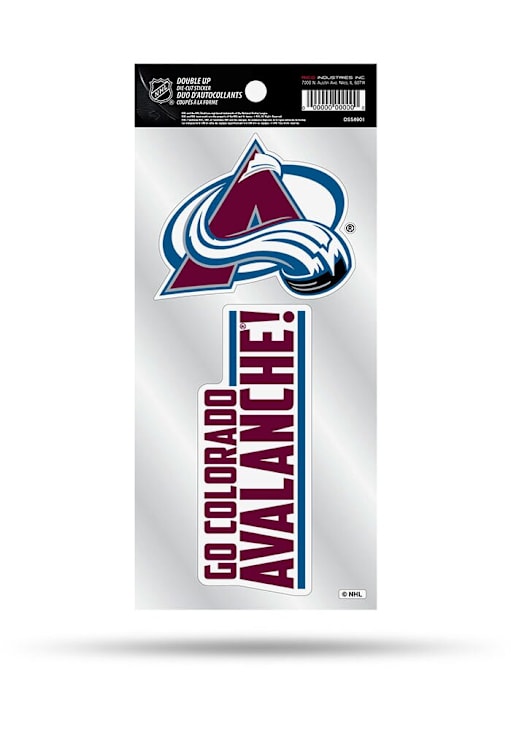 Colorado Avalanche MAROON Double Up Auto Decal - 7144914