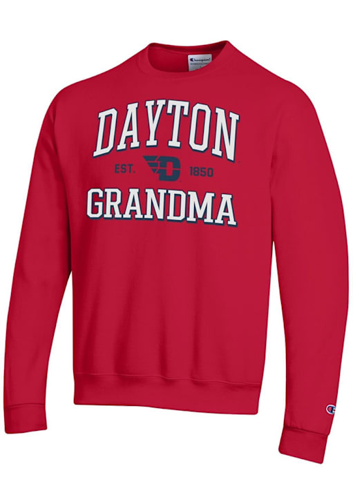 Champion Dayton Flyers Mens Red Est. Date Grandma Powerblend Crew ...
