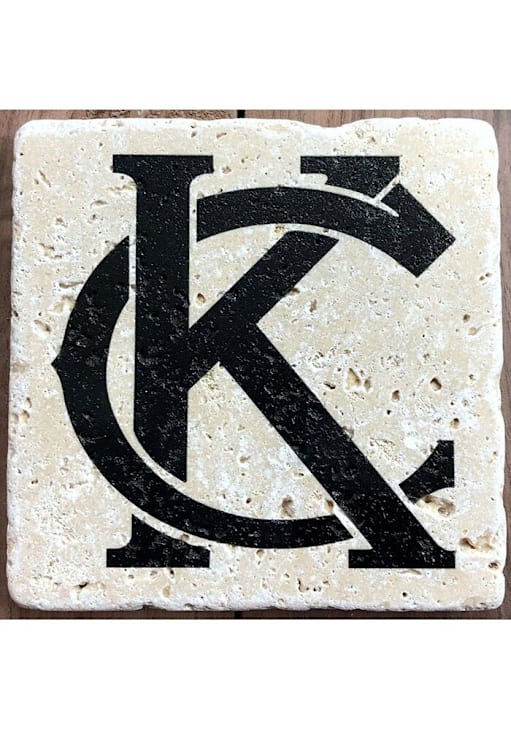 Kansas City BLACK Monogram 4x4 Coaster - 7390009