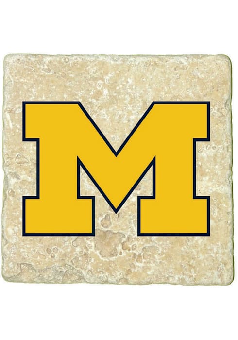 Michigan Wolverines Secondary Logo 4x4 Coaster