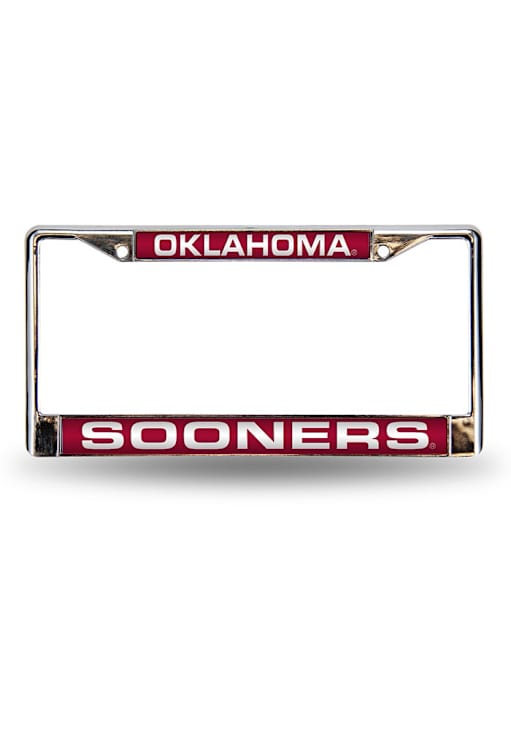 Oklahoma Sooners License Plate Frame - Oklahoma Sooners Red Chrome ...