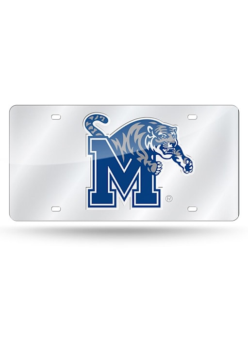 Memphis Tigers License Plate- Memphis Tigers Laser Cut License Tag - SILVER