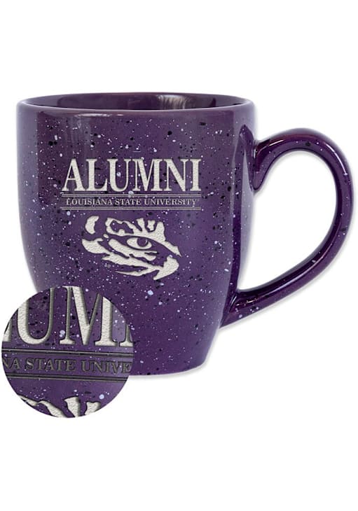 LSU Tigers PURPLE 16oz Alumni Speckled Ceramic Mug - 74268410