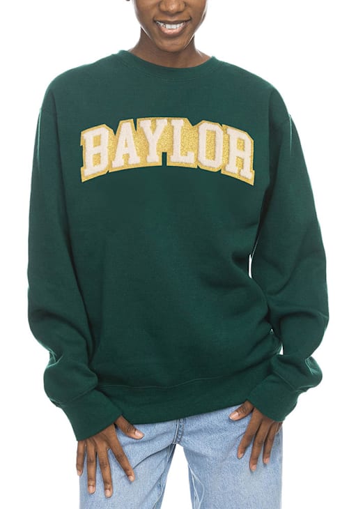 Baylor Bears Womens FOREST Sparkle Chenille Sport Fleece Long Sleeve ...