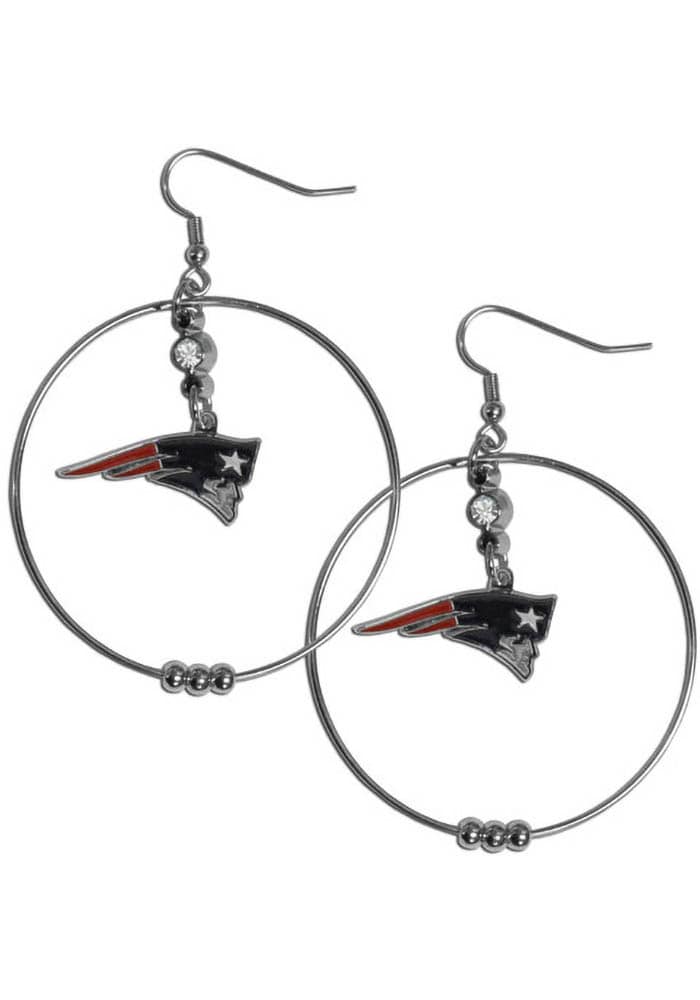 New England Patriots Hoop Womens Earrings