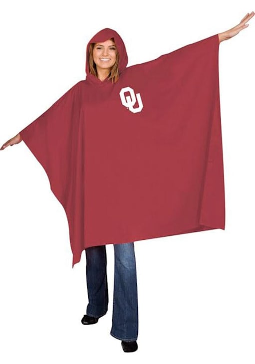 Oklahoma Sooners CRIMSON Logo Poncho - 7590036